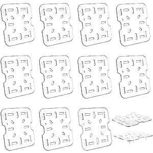 12 PCS Plastic Drain Shelf for 1/6 Size Food Pan Clear Plastic Grate Acrylic Food Drain Trays Plastic Drain Pan Clear Drain Trays for Food Fruit Vegetables Sink Teapot Dish Kitchen Restaurant Hotel