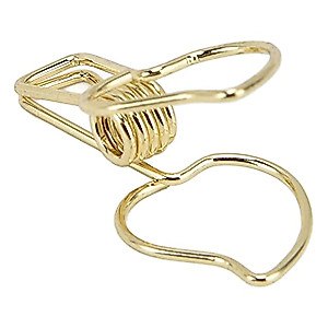 Chip Clips 20pcs, Hollowed 1.4in Bag Clips Food Clips Leaf Design Metal Bag Clips for Chips Electroplating Iron Wire Bag Clips Photo Clips Clothespins Clip for Food Bags, Laundry, Paper(Gold)