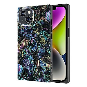 Cocomii Square Case Compatible with iPhone 13 Mini - Slim, Glossy, Opalescent Pearl, Iridescent Glitter, Easy to Hold, Anti-Scratch, Shockproof (Abalone)