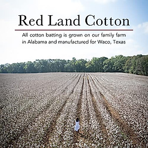 Red Land Cotton Classic Luxury Quilt | American Grown 100% Cotton Batting | Lightweight All Season USA Made Vintage Style Bedspread | Durable Oversized and Machine Washable | Soft King/Cal King White
