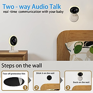 3Pcs Quietbliss 6.5cm Metal Iron Sheets Magnet for HM25 Baby Monitor, Easy Installation (Silver)