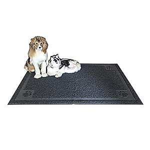 Darkyazi Pet Feeding Mat Large for Dogs and Cats,24"×36" Flexible and Easy to Clean Feeding Mat,Best for Non Slip Waterproof Feeding Mat (Grey)