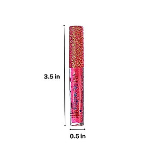 Expressions girl 7pc Fruity Flavored Lip Gloss Set, Long Lasting Glossy Lip Makeup for Kids/Teens - Lip Gloss in Assorted Fruity Flavors, Teen Girls Party Favors, Non Toxic Makeup for Kids