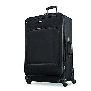 American Tourister Fieldbrook XLT Softside Upright Luggage, Black, 4-Piece Set (BB/DF/21/25)
