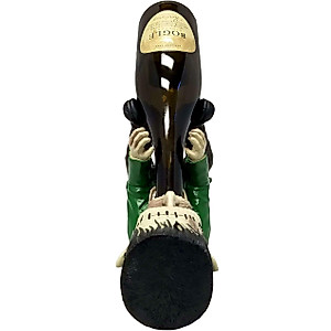 DWK Frankenstein Wine Bottle Holder | Countertop Rack Wine Holders | Horror Kitchen Wine Decorations Theme Sets | Cute Goth and Cool Mom Gifts - 10.5"