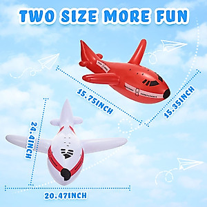 12 Pieces Inflatable Airplanes Aircraft Inflates Plane Inflated Toys for Kids Birthday Shower Party Decoration Supplies Jets Airplane Toys Airplane Birthday Party Supplies 24.5 and 15.75 Inch