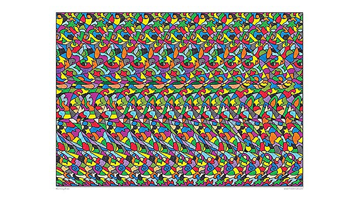 Hidden 3D Stereogram Posters - Set of 6 Unique 18x13 Art