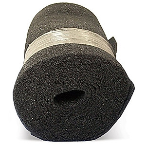 Duraflow Filtration FSR22525 Air Filter Foam Roll Media, 24" x 25' x 1/4", Dark Gray