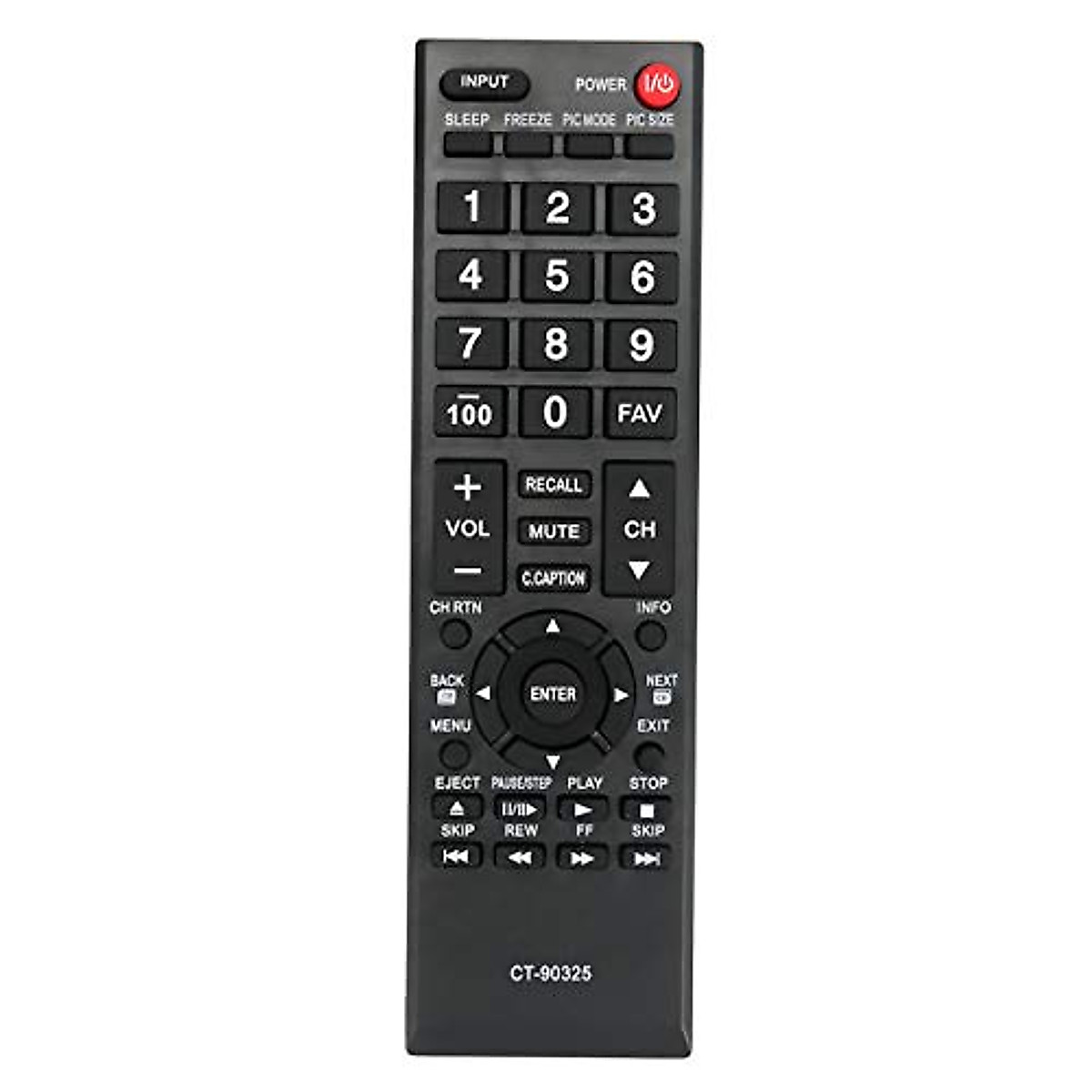 CT-90325 Remote Control Replacement fit for Toshiba TV 55S41U 32E200U 32C100U1/2 32DT1U 55HT1 55G310U 19AV600U 22AV600U 22SL400U 24SL410U 26C100U 26SL400U 32C10U 32C110U 32SL410U