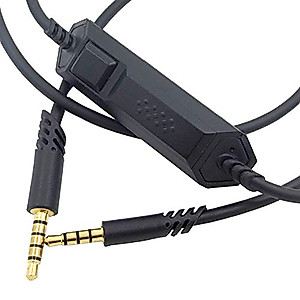 Alfzero Cable connectors A40 Inline Mute Cable for Astro A40 Headset A10 Gaming Headphone Replacement Cable