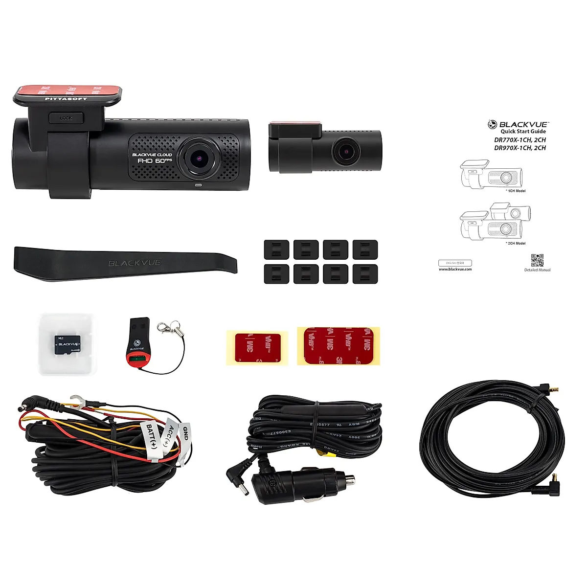 BlackVue DR770X-2CH 128GB | Dual-Full HD Cloud Dashcam | Built-in Wi-Fi, GPS, Parking Mode Voltage Monitor | Optional LTE | Mobile Hotspot | Dashcam Front and Rear Camera | Made in Korea