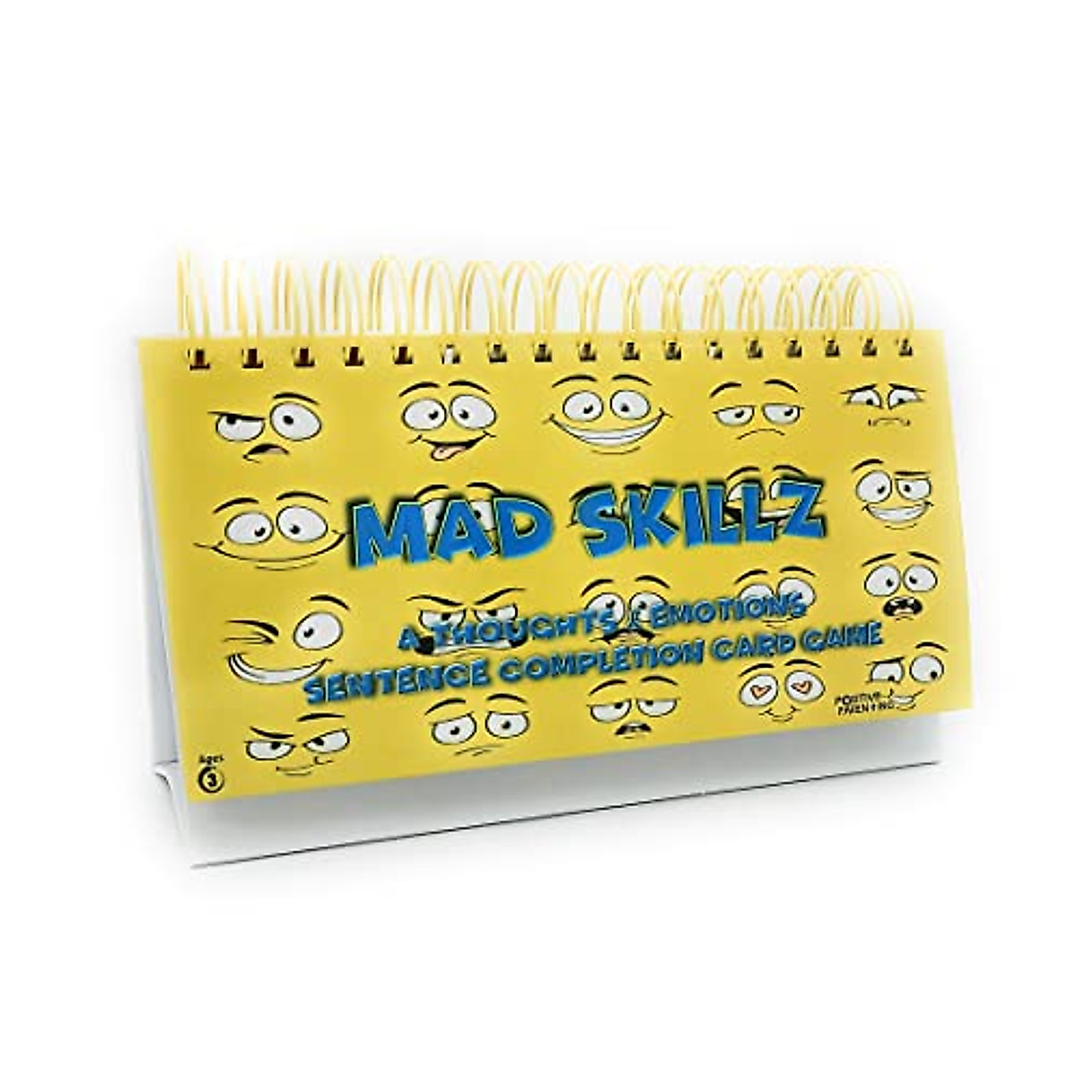 MAD Skillz: A Thoughts & Emotions Sentence Completion Card Game for Taking Control of Feelings/Emotions; Autism; ADHD; Helps Kids Make Positive Choices; Teaches Mindfulness; Hardcover and Laminated