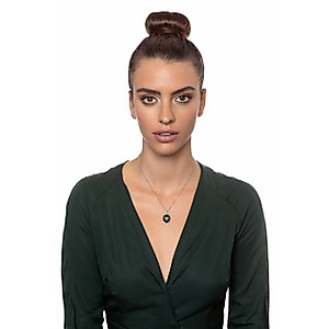 NanoStyle Love Necklace I Love You Pendant inscribed in 120 languages in Pure Gold on Onyx Romantic Christmas Jewelry for Wife 925 Sterling Silver Birthday Gemstone for Women, 18" Chain