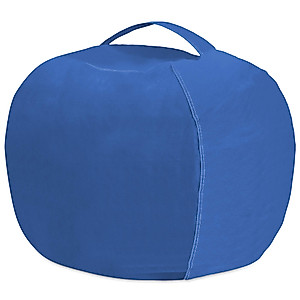 Posh Stuffable Kids Stuffed Animal Storage Bean Bag Chair Cover - Childrens Toy Organizer, X-Large 48" - Solid Royal Blue