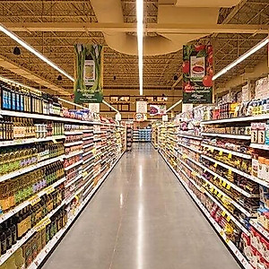 hykolity 8FT LED Shop Light, 65/75/90W LED Strip Light, [6-lamp F32T8 Fluorescent Equiv.] 3500K/4000K/5000K CCT Selectable, 130lm/W Commercial Grade LED Strip Light Fixture for Warehouse -2 Pack