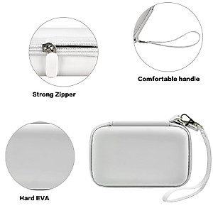 Travel Case for UCOMX for Nano/for Iseyyox/for LISEN/for RTOPS 3 in 1 Wireless Charger, Foldable Magnetic Charging Station Storage Holder Bag for Fast Charge Pad Cable and Adapter, White-Box Only