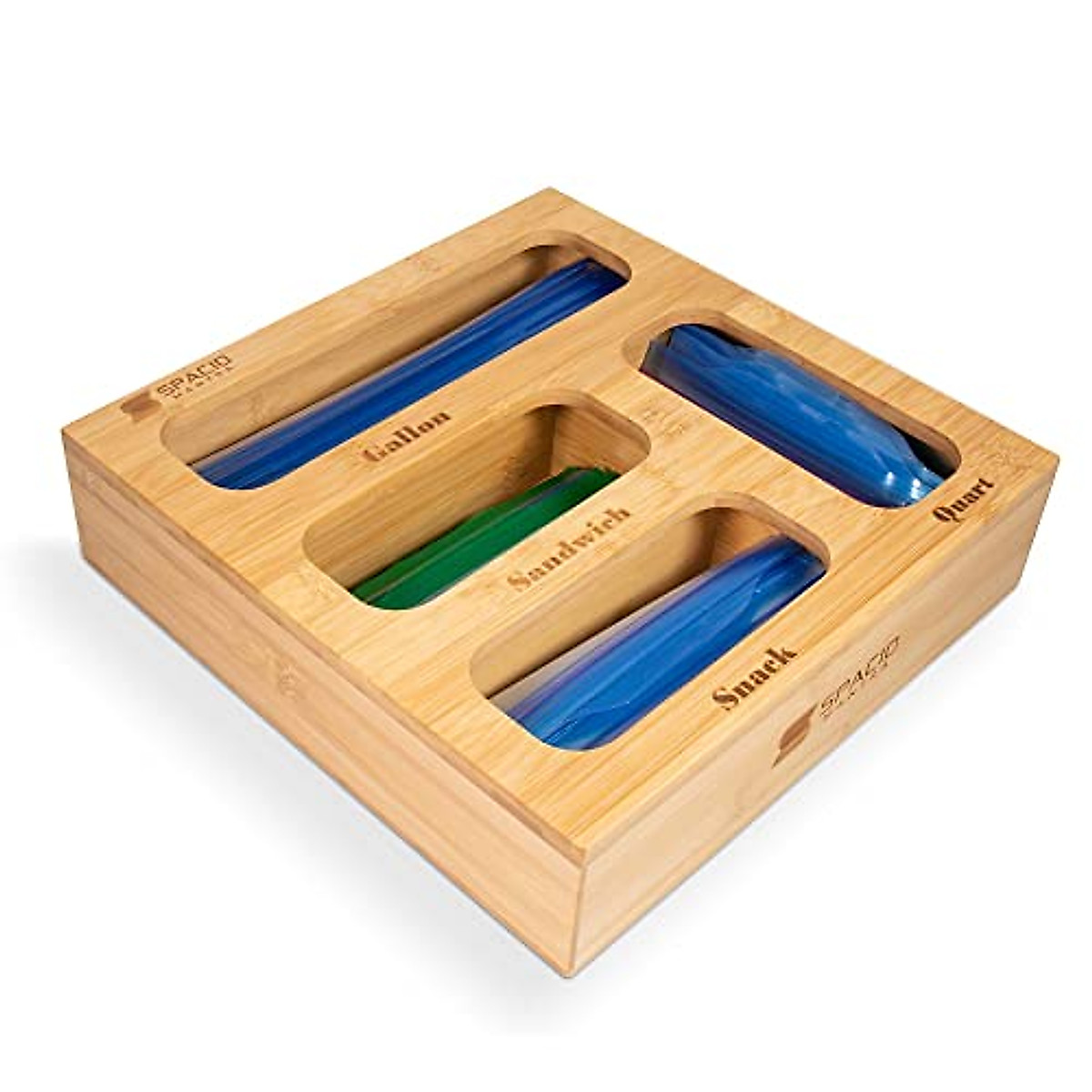 Ziplock Bag Organizer For Drawer - Plastic Bag Organizer - Storage Bag Organizer Kitchen Drawer- For Gallon Quart Sandwich And Snack Size Bags home & kitchen accessories