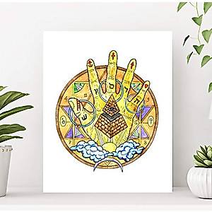 Wall Art Motivation Masonic Symbol Occult Magical The old tarot card Print Glam Modern Art Poster Print Designer Brand