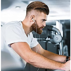 2Pack Earphones with Microphone Volume Control, Wired Earbuds Headphones Headsets Noise Isolating Deep Bass 3.5mm Compatible with iPhone/iPad/Samsung/Android Phone/Tablet/Laptops/Computers(White)