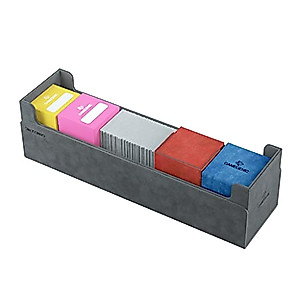 Gamegenic Dungeon S 550+ Convertible Deck and Game Accessories Box Double-Sleeved Card Storage Card Game Protector Nexofyber Surface Holds up to 550 Cards Midnight Gray Color Made, G20090