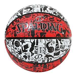 Spalding 84-537J Basketball Graffiti, Red x White, No. 7 Balls, Basketball, Basket