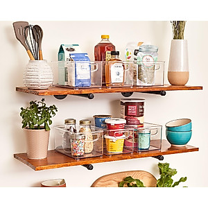 iDesign Plastic Organizer Kitchen Storage Bin Set, Clear