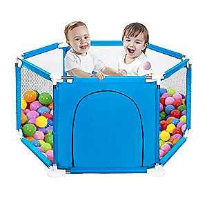 Baby Playards Baby Playpen Toddlers Kids Activity Center Portable Playard Indoor Outdoor Baby Fence Safe Play Yard Kids Play Pen Baby Play Area Baby Play Gate Safety Playpen Activity Center