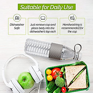 Copco Hydra Chevron Reusable Water Bottles | Clear Water Bottles for School, Gym, Travel, & More | BPA Free Tritan Plastic Water Bottles | Travel Water Bottle - Set of 2, 20 Oz