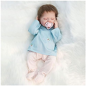 Reborn Dolls, 18-Inch Fully Silicone Baby Doll, Soft to The Touch Baby Girl Dolls, Gifts for Children 3+,D