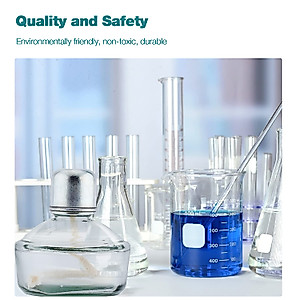 Dental Alcohol Lamp Glass Alcohol Burner Lamp Bunsen Burner with Metal Cap Dental Lab Equipment Heating 150ml with 5 Free Replacement Wicks & Funnel