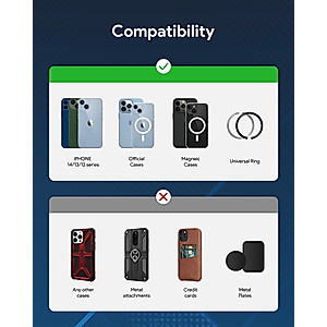 Magnetic Wireless Car Charger Mount 15W Compatible with Magsafe Car Charger SMOONFACE, Dashboard Car Phone Holder for iPhone 15/15 Pro/15 Pro max/14/14 Pro/14 Pro max/13 /13Pro /13ProMax/12/12Pro/Mini