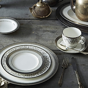 Noritake Summit Platinum Platter, Oval, 14" in White