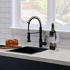 Hotis Bar Sink Undermount, Small Kitchen Sink, Black Bar Sink, Rv Otdoor Stainless Steel Wet Bar Prep Sink, 15 X 17 Inch Single Bowl