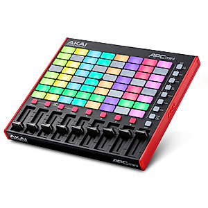 AKAI Professional APC Mini MK2 - USB MIDI Pad Controller for Clip Launching with Ableton Live Lite, 64 RGB Pads, Drum and Note Mode and MIDI Mixer