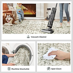 Deerly Boho 2x3 Area Rug Entryway Rugs for Bedroom Bathroom Kitchen 2x3 Small Soft Rugs Low Pile Keep Off Rug Carpet Washable Rug Oriental vintage Area Rug Cream