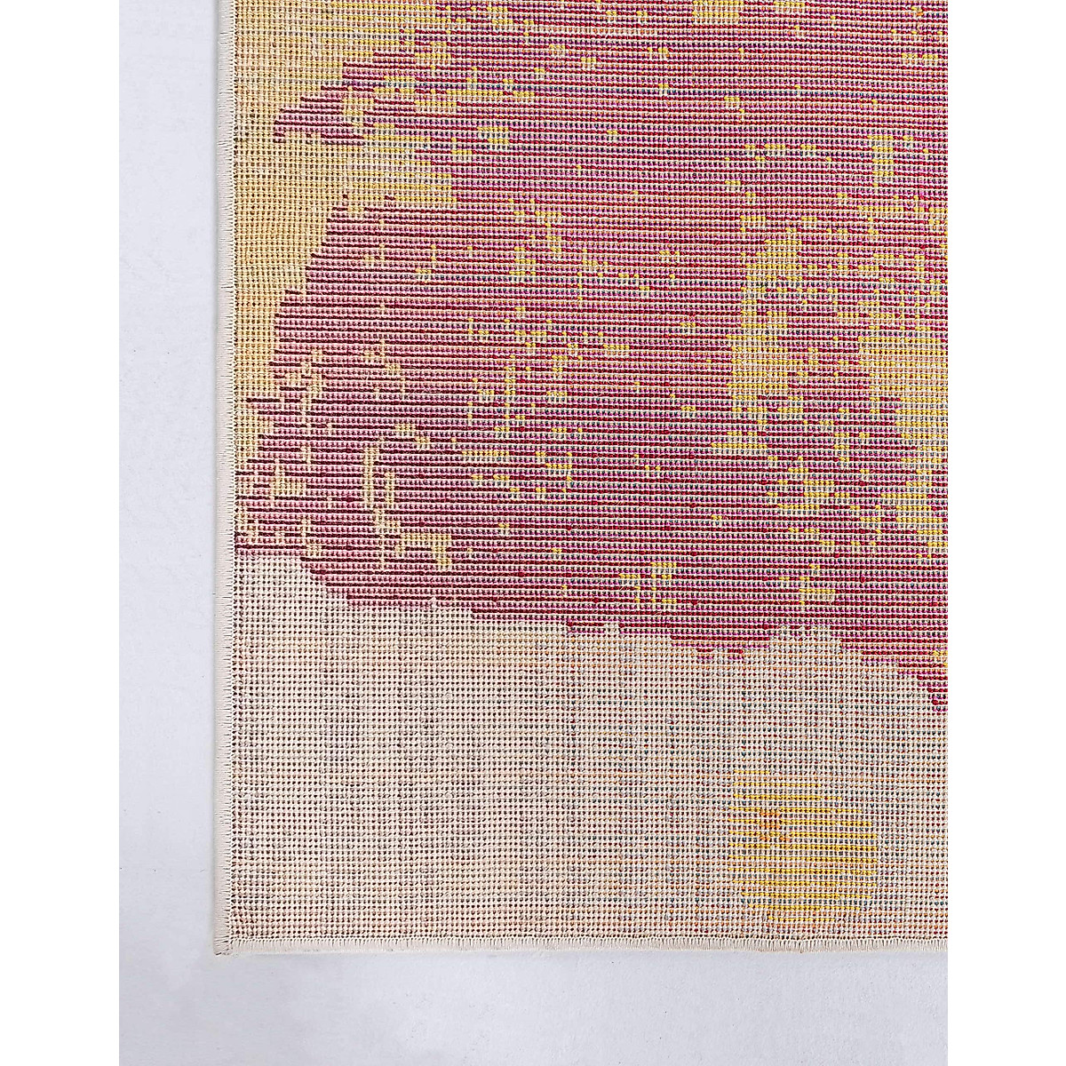 Unique Loom Estrella Collection Distressed, Colorful, Abstract, Modern Area Rug, Rectangular 7' 0" x 10' 0", Multi/Beige