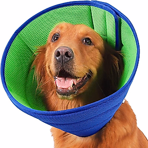 Dog Cone,Soft Dog Cone After Surgery,Adjustable Breathable Dog Cone Collar,Soft Dog Cones for Large Medium Small Dog,Protect Pets from Licking Wounds,Soft and Comfortable, Reduce Anxiety(L)