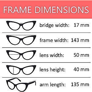 OWL Cateye Sunglasses for Women Vintage Trendy 1950's All Black Frame Smoke Lens