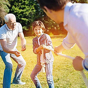 Faxco 10ft Natural Twisted Cotton Rope Strong Triple-Strand Rope for Sports, Crafts, Indoor Outdoor Use Tug of War Rope