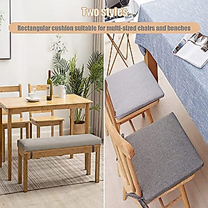 SXROMDA Custom Size Bench Cushion, Personalized Indoor and Outdoor Furniture Seat Cushion, Outdoor Garden Patio Furniture Cushion, Long Chair Seat Pad, 45D Sponge Filling, 2/3/4