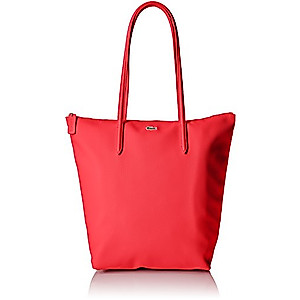 Lacoste Women's L.12.12 Concept Vertical Shopping Tote Bag, Navy/Iberis Red, One Size