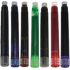 Gullor 35 PCS International Size Pen Ink Cartridge to Fit Jinhao Fountain Pens, 7 Colors, 7 Packs