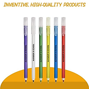 Matador HI-SCHOOL Ballpen, Fine-Point (0.6 mm), Black Ink, 6 different Colorful Bodies, Round Barrel Design, Smooth & Instant Writing, 24 Counts