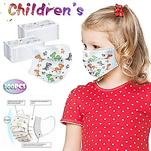 Anewoneson Kid Outdoor Dust Face Macks Disposable Health Protection Bandana 3Ply Ear Face Màsc 10-100PC