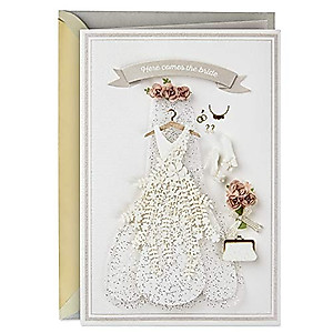 Hallmark Signature Wedding, Bridal Shower, or Engagement Card (Here Comes the Bride)