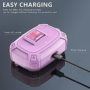 [Upgrade Secure Lock] Beats Studio Buds Case(2021)/Beats Studio Buds+Case(2023), TPU Anti-Lost Protective Case Cover for Beats Studio Buds Plus with Accessories Keychain/Cleaning Pen/Lanyard