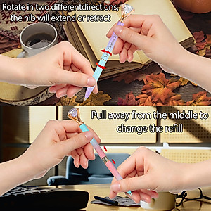 YAEILOV Personalized Pens with Stylus Tip,Custom Engraved Name Ballpoint Diamond Pen- Free Engraving-Customized Logo Black Ink for Office Bussiness Teacher Graduation