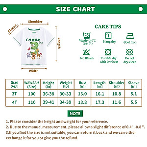 Baby Boy 3rd Birthday T-Shirt - I’m Wild and 3 Jungle Animals Birthday Top Tee Toddler Jungle Animal Birthday Party T Shirt Gift Cotton Printed Short Sleeve Outfit(White, 3 T)