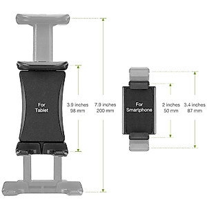 iKross Cup Mount Holder 2-in-1 Tablet and Smartphone Adjustable Swing Cradle with Extended Cup Car Mount Holder Kit for Apple iPad iPhone Samsung Asus Tablet Smartphone - Black