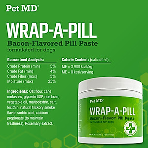 Pet MD Biotic Probiotic Powder & Wrap A Pill Bacon Flavor Pill Paste